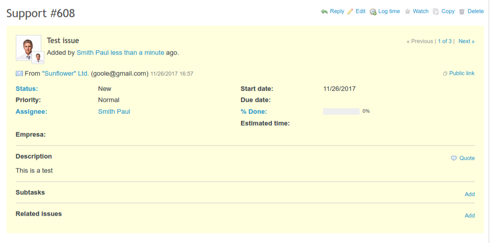 How to create a ticket manually | RedmineUP Help | Helpdesk plugin documentation